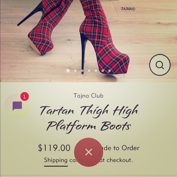 Tanja Club | Shoes | Tanja Club Tartan Thigh High Platform Boots | Poshmark